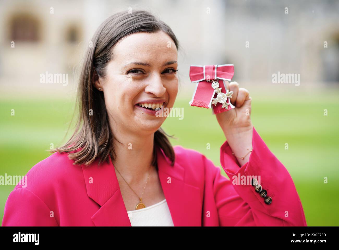 Laura Coryton after being made a Member of the Order of the British ...