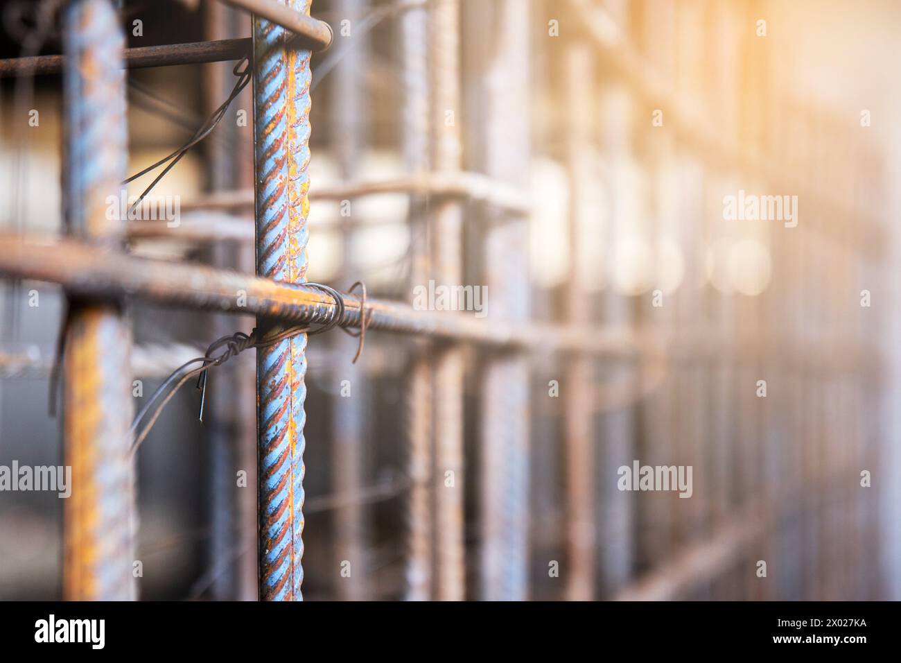 The frame structure made of reinforcement is ready for placing formwork ...