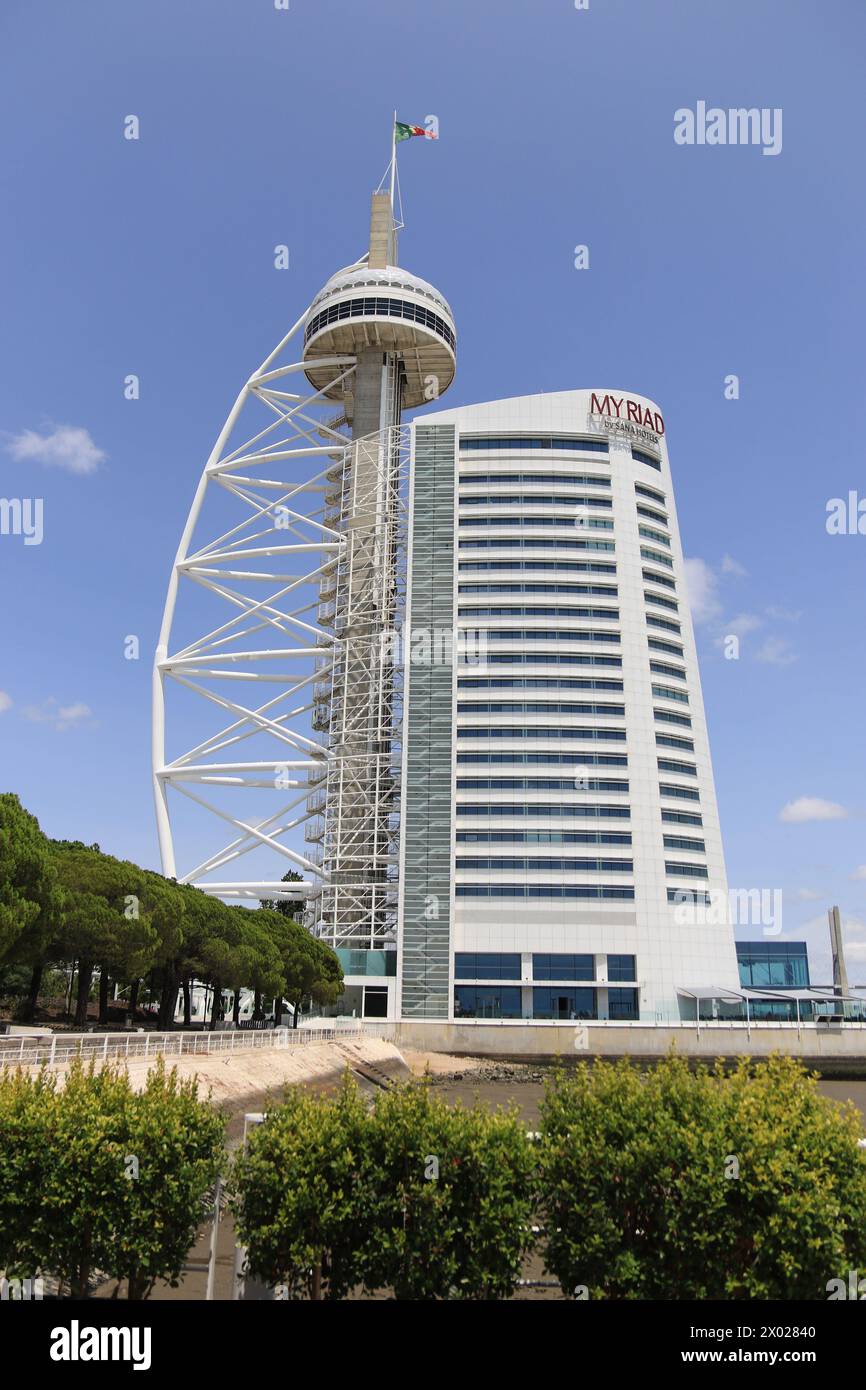 The Vasco da Gama Tower is a 160-metre (520 ft) Myriad hotel lattice ...