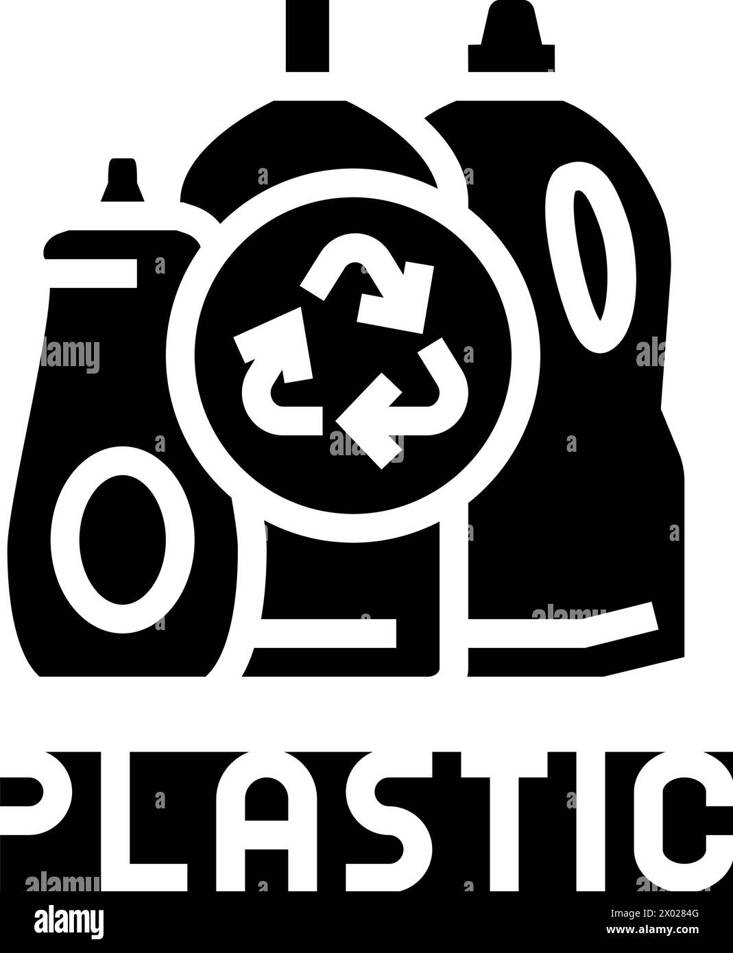 plastics recycling glyph icon vector illustration Stock Vector Image ...
