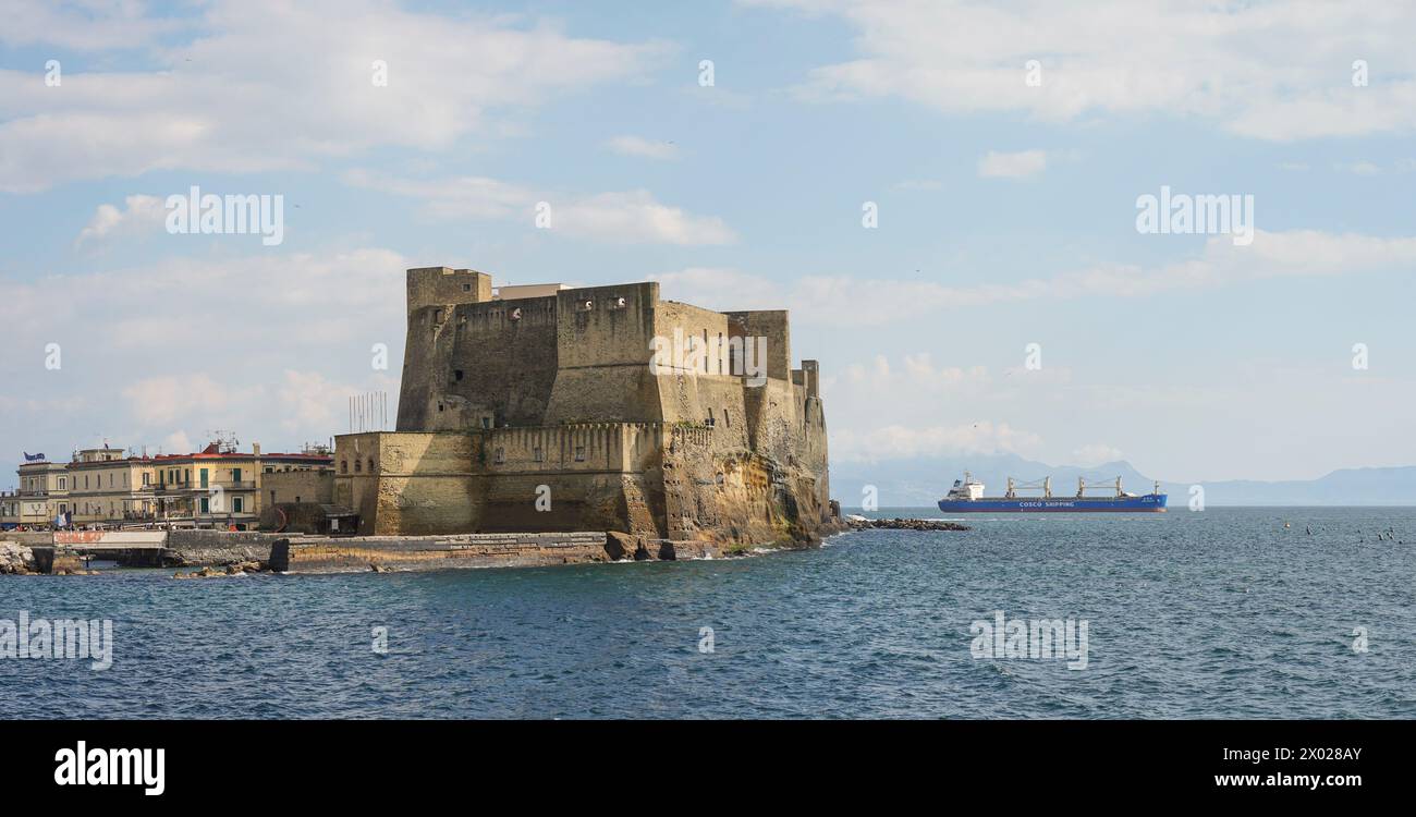 Castel dell'Ovo, Egg Castle, seafront castle Naples, on the former ...