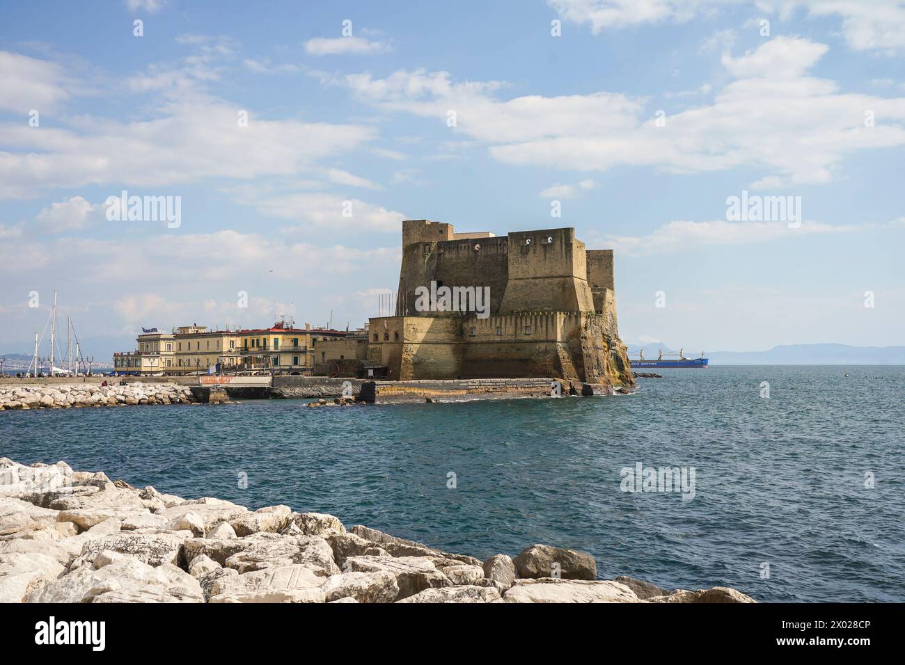 Castel dell'Ovo, Egg Castle, seafront castle Naples, on the former ...