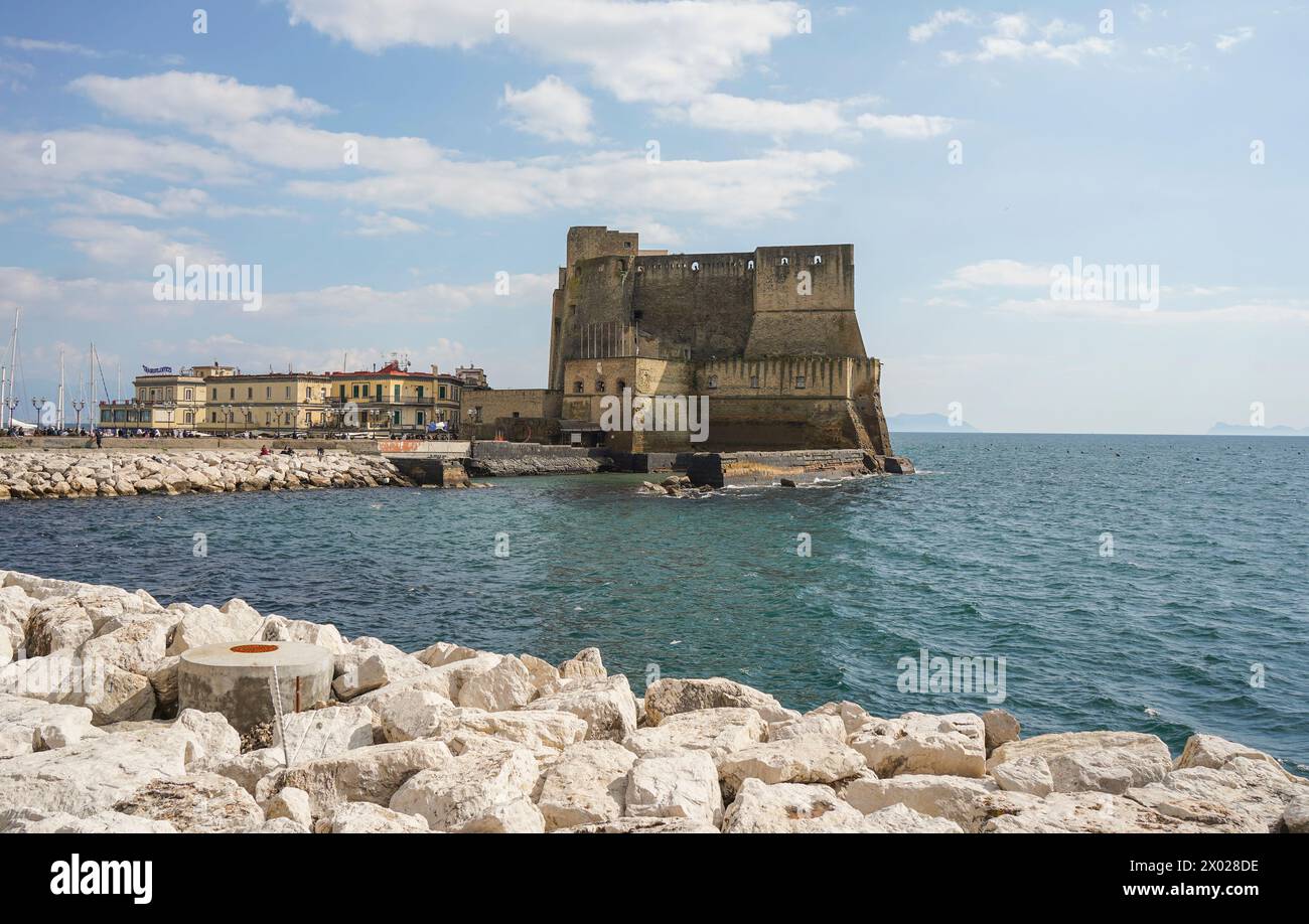 Castel dell'Ovo, Egg Castle, seafront castle Naples, on the former ...