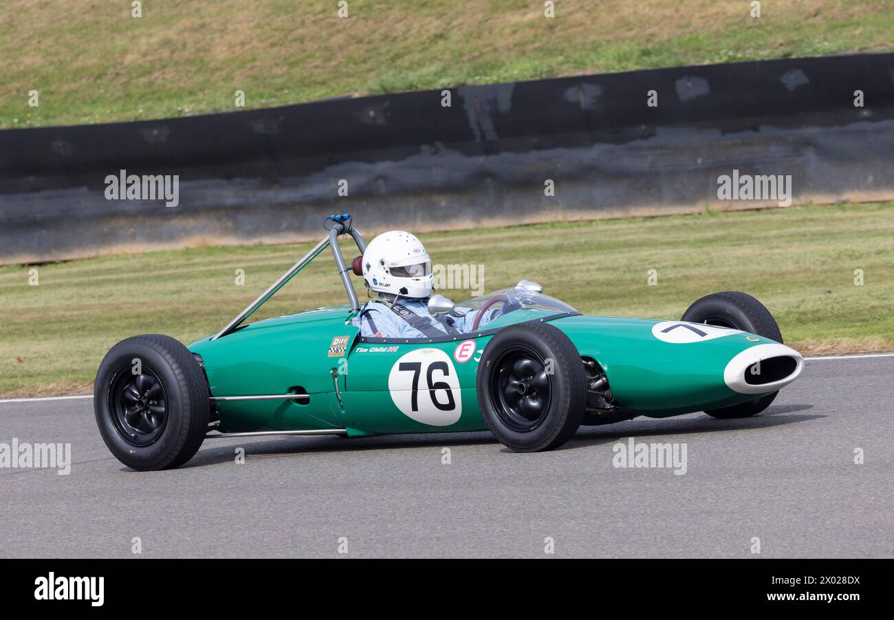 Tim Child in the 1962 Lotus-Ford 22 during the 75 years of Lotus Parade ...