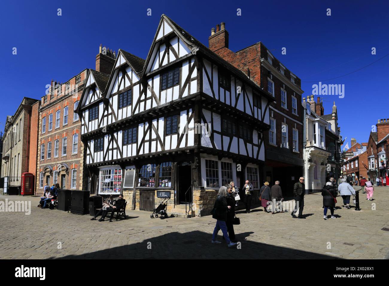 View over the Castle Hill area of, Lincoln City, Lincolnshire County ...