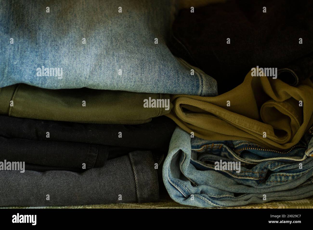 cloth in the wardrobe in house Stock Photo - Alamy