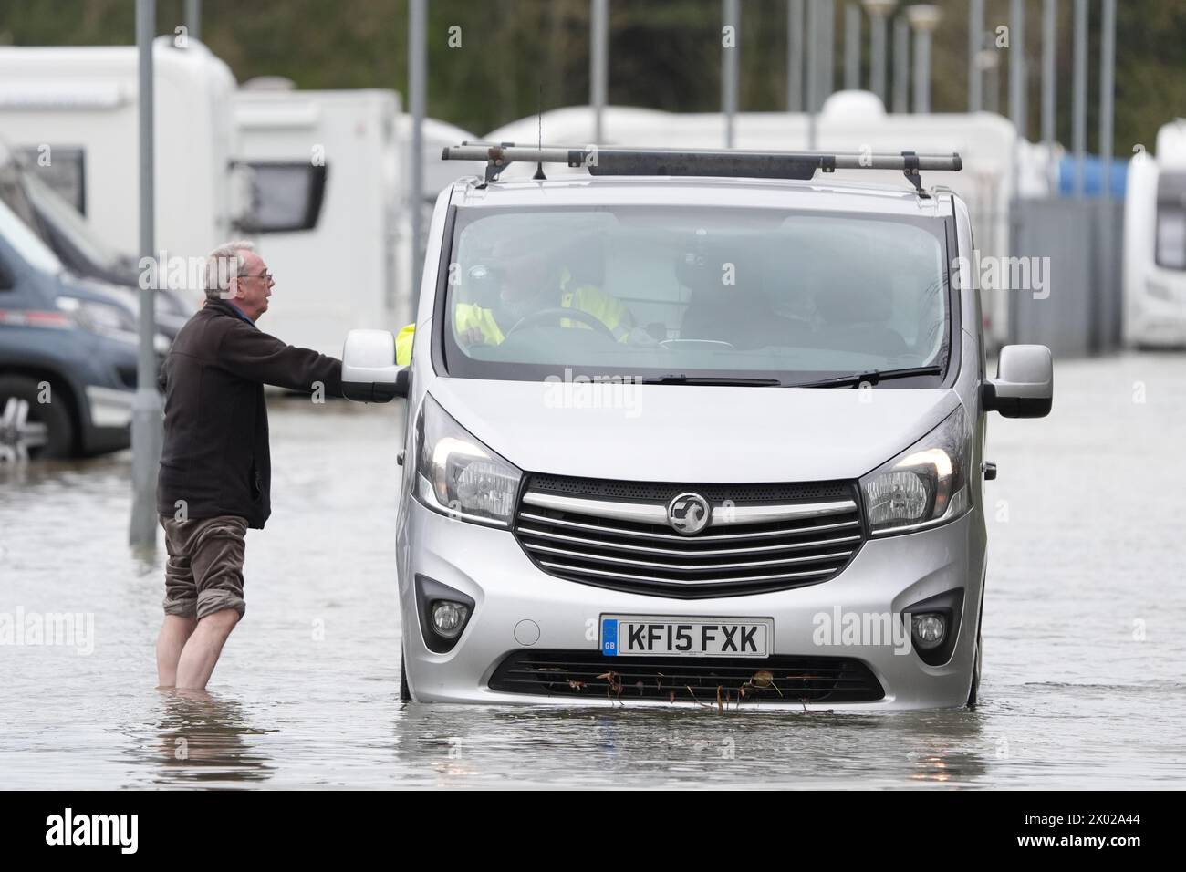 Caravan site flooding hi-res stock photography and images - Alamy