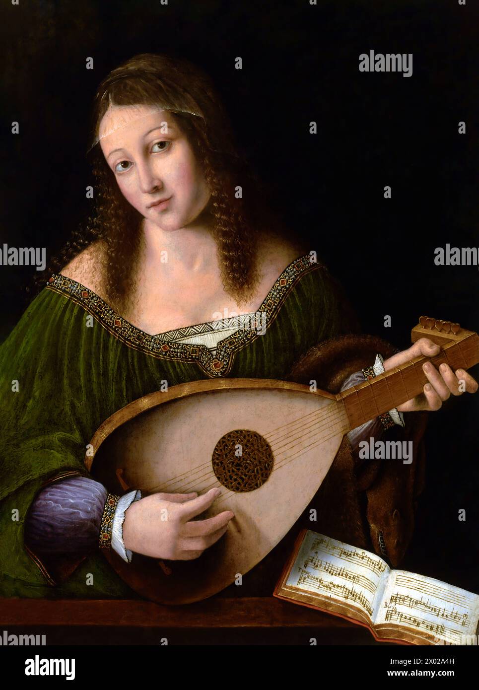 Lady playing a lute hi-res stock photography and images - Alamy