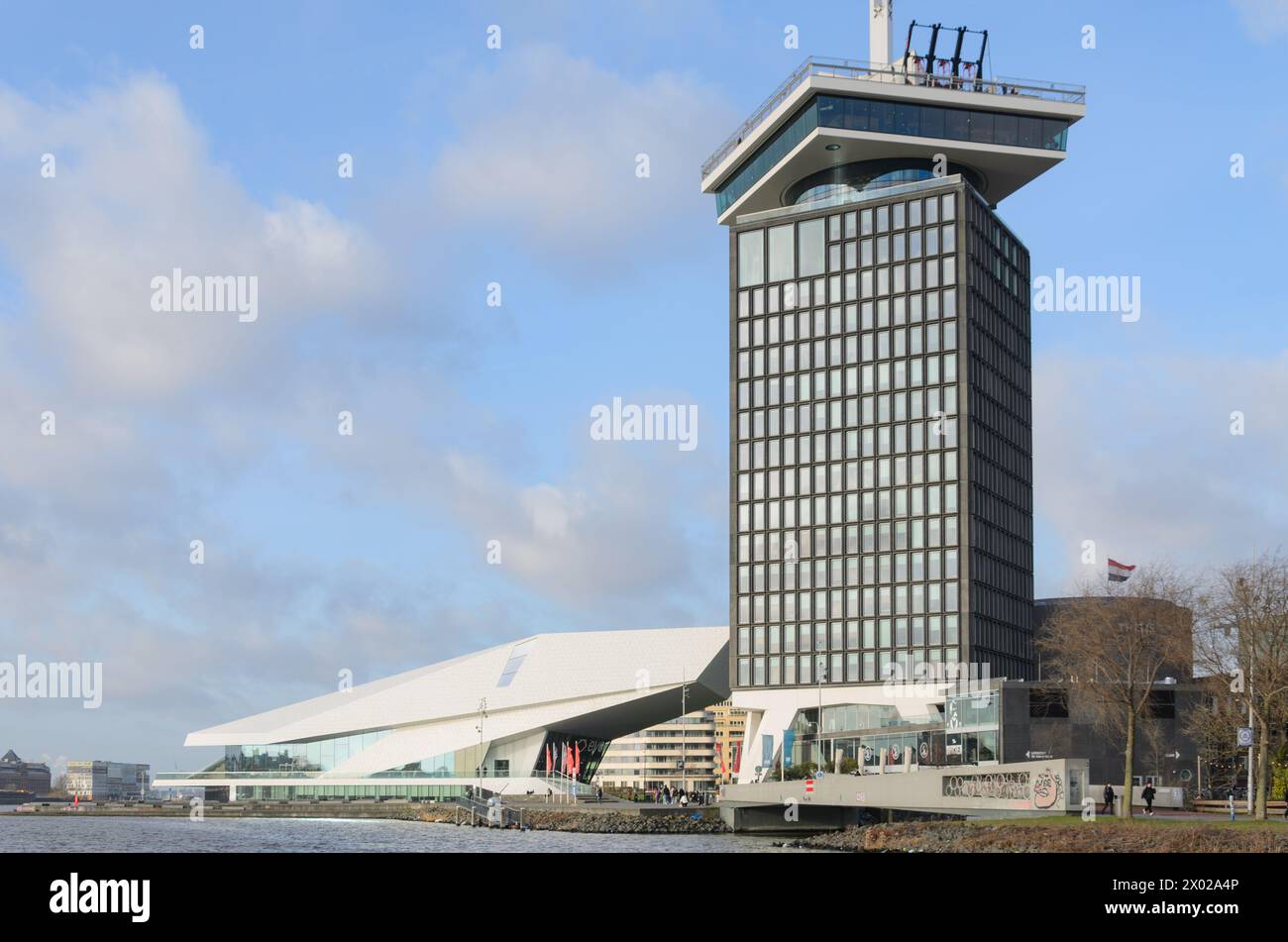 A'DAM Tower at Amsterdam Ij River. 2024 Februar 01 Stock Photo - Alamy