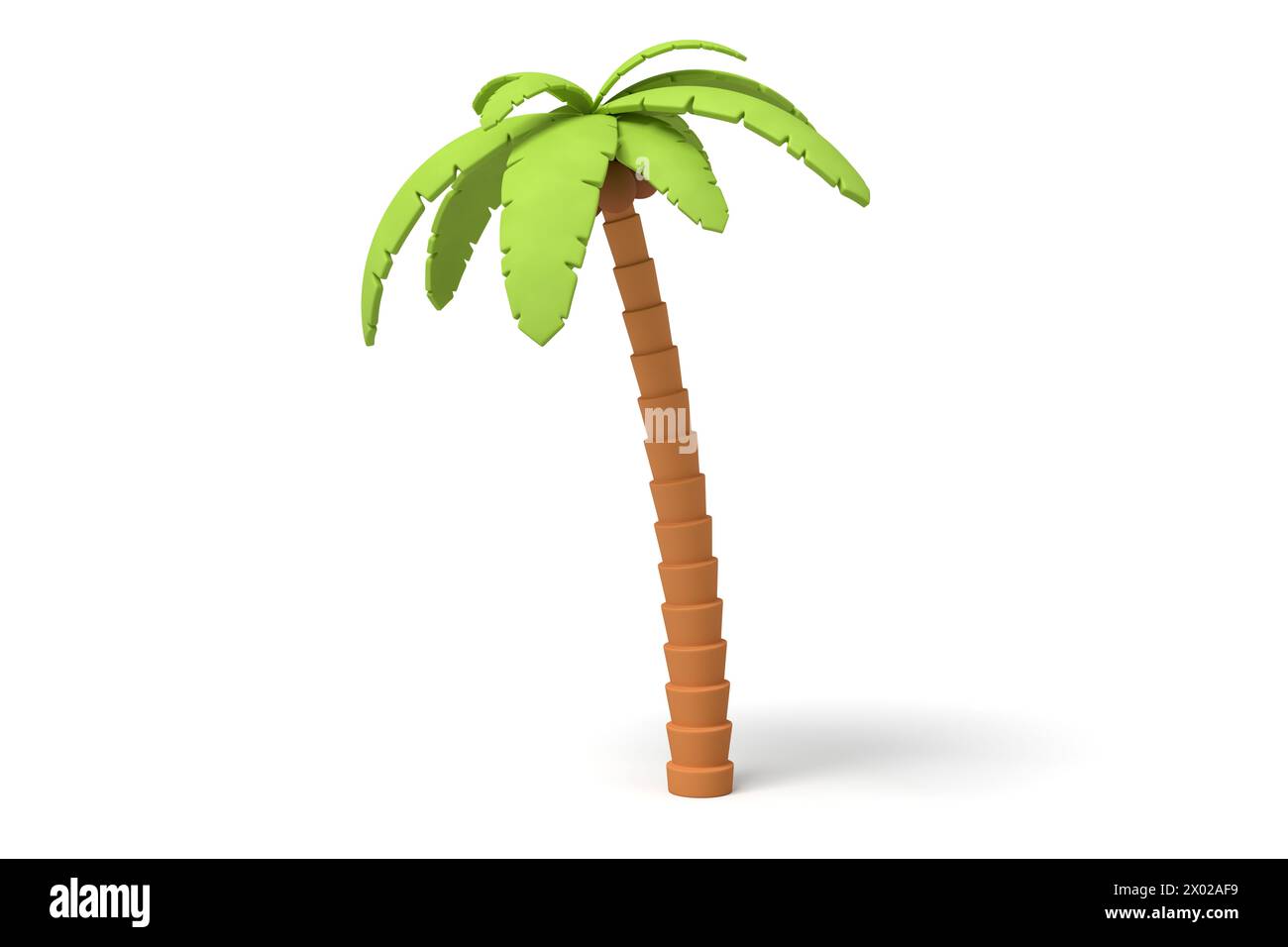 Digital illustration of a 3D palm tree angle Stock Photo - Alamy