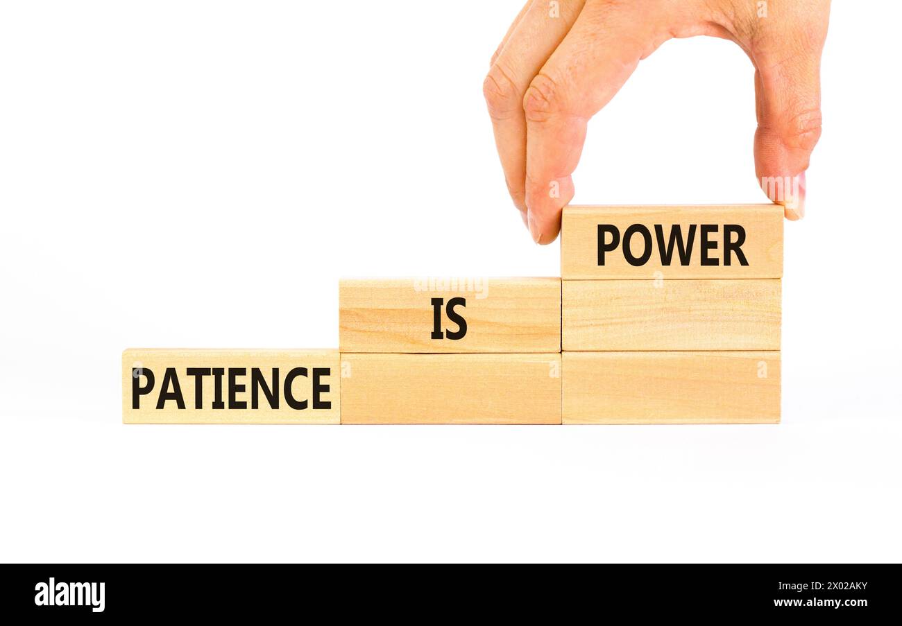 Patience is power symbol. Concept words Patience is power on beautiful ...