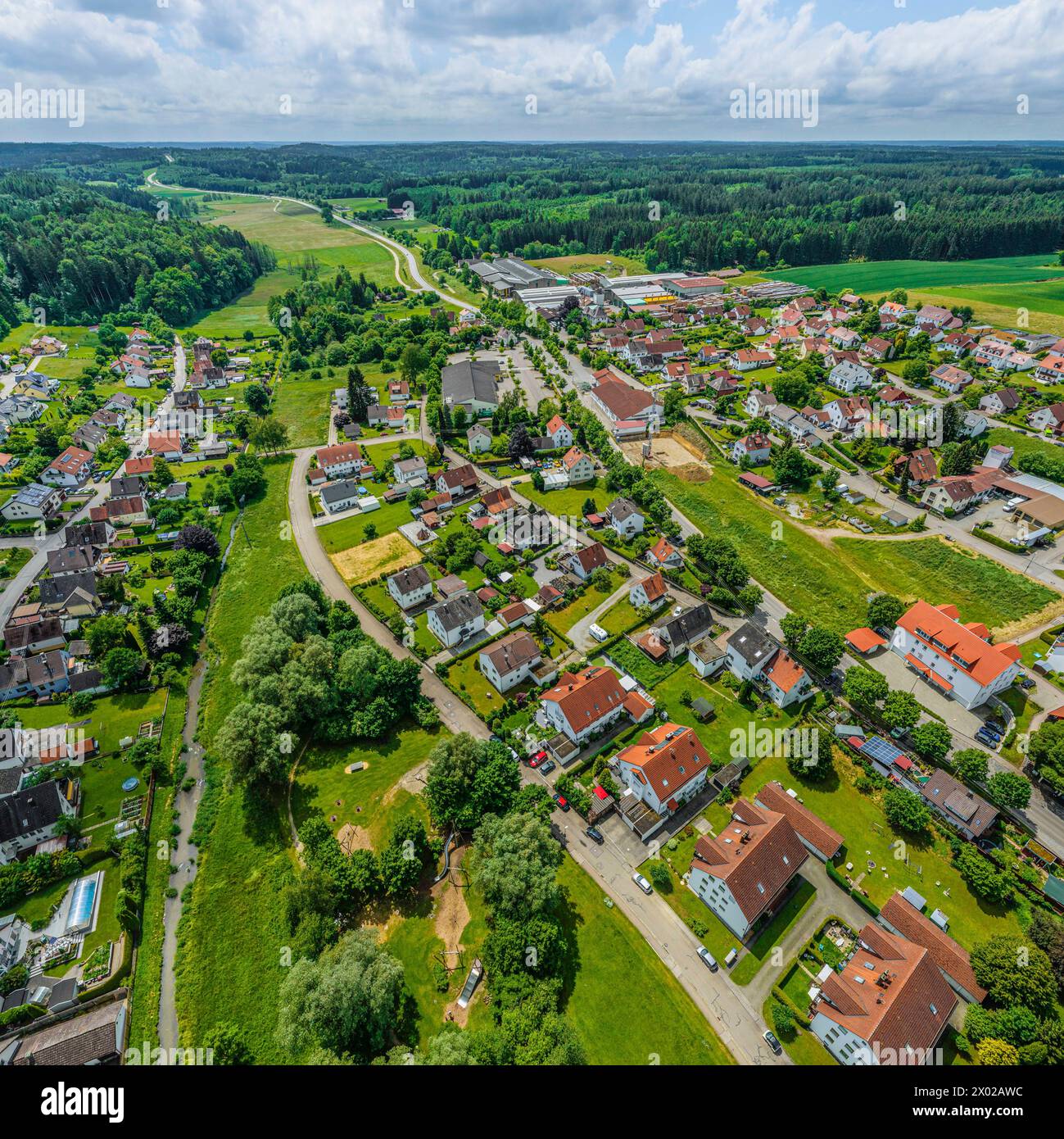 Ausblick auf Welden, den zentralen Ort des schwäbischen Holzwinkels ...