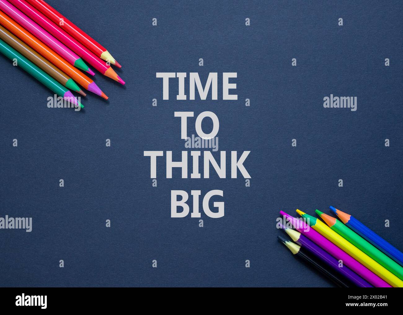 Time to think big symbol. Concept words Time to think big on beautiful ...