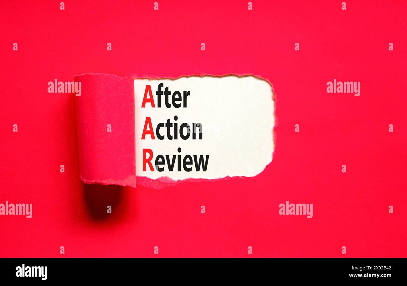 AAR After action review symbol. Concept words AAR After action review ...