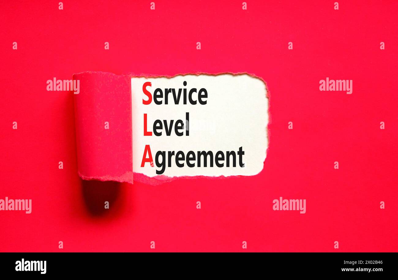 SLA service level agreement symbol. Concept words SLA service level ...