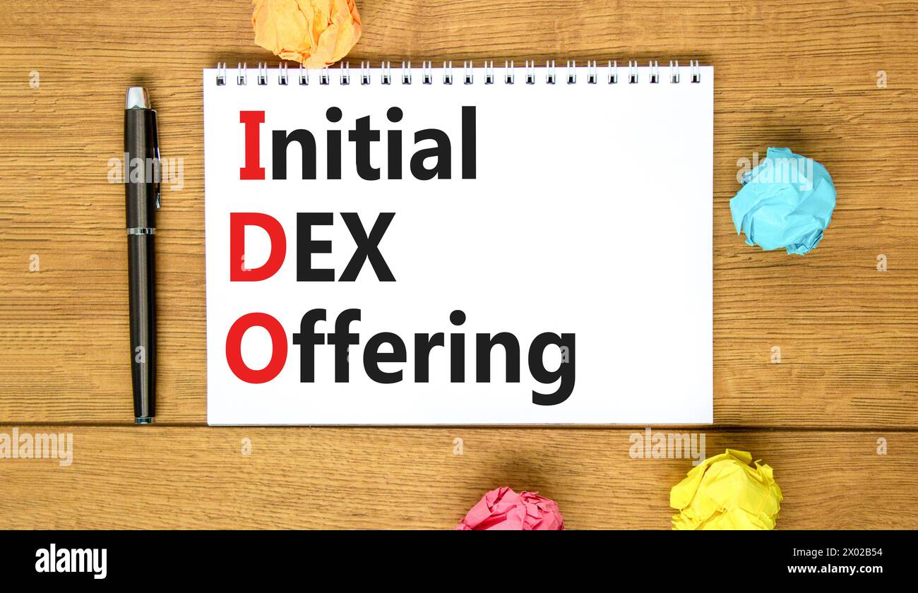 IDO initial DEX offering symbol. Concept words IDO initial DEX offering ... IDO initial DEX offering symbol. Concept words IDO initial DEX offering ...