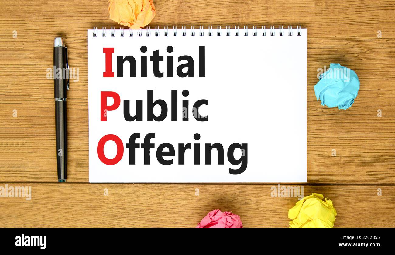 IPO initial public offering symbol. Concept words IPO initial public ...