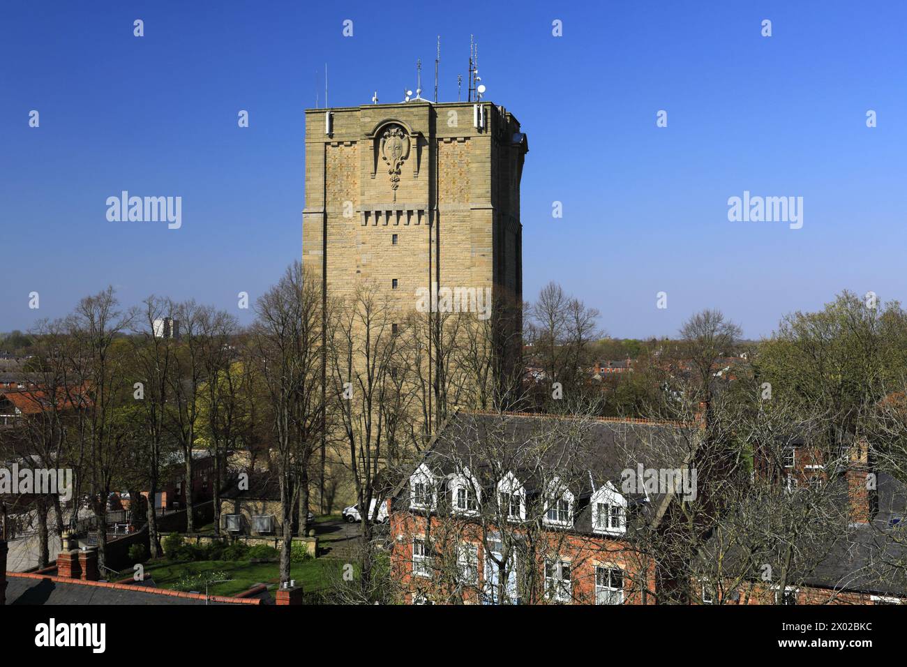 The grade II listed Westgate Water Tower built in 1911, city of Lincoln ...