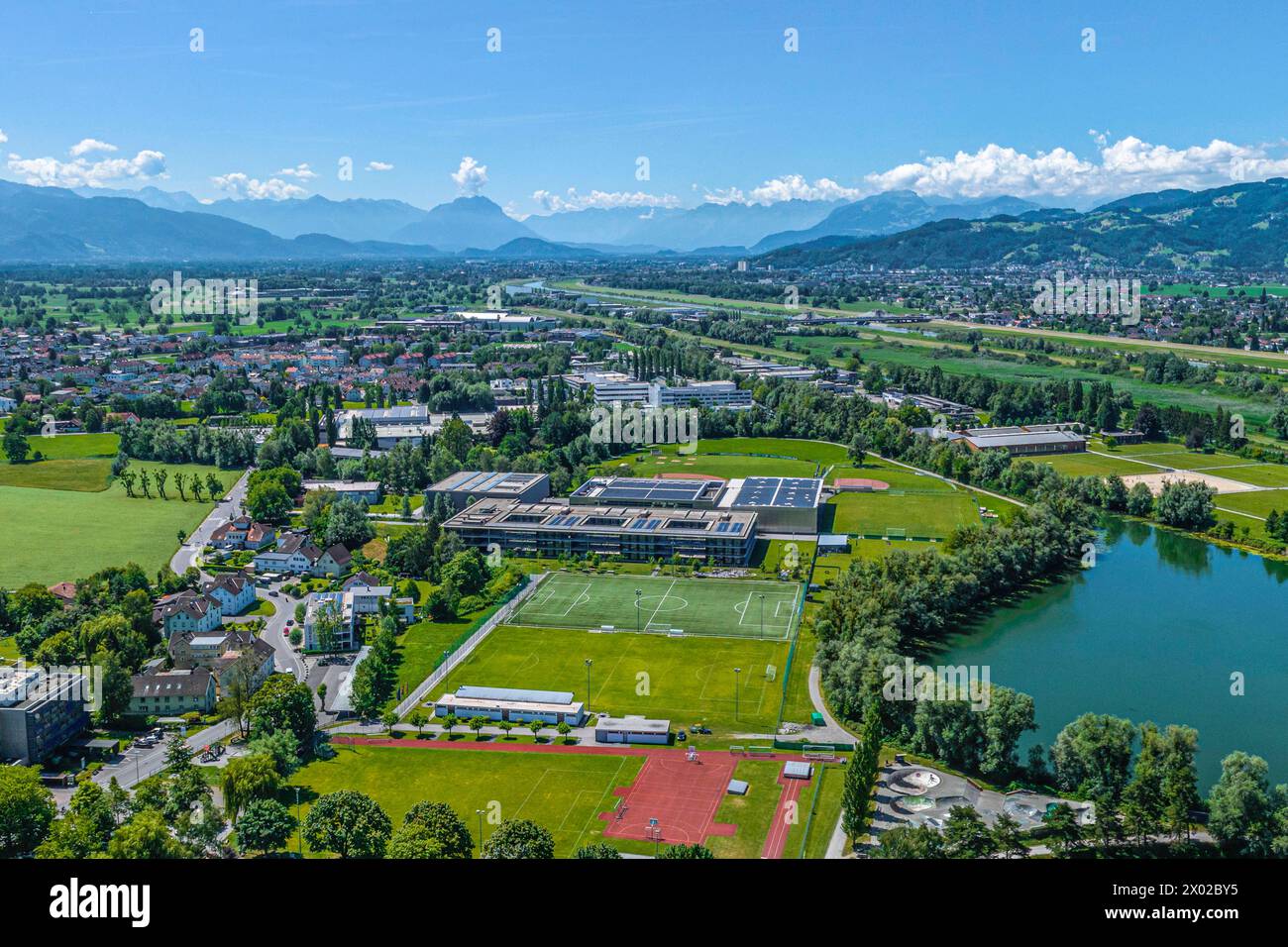 Ausblick auf die Region um Hard am Bodensee von oben Blick ins ...