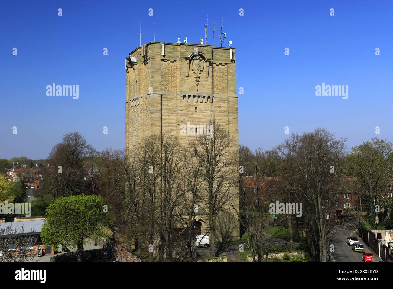 The grade II listed Westgate Water Tower built in 1911, city of Lincoln ...