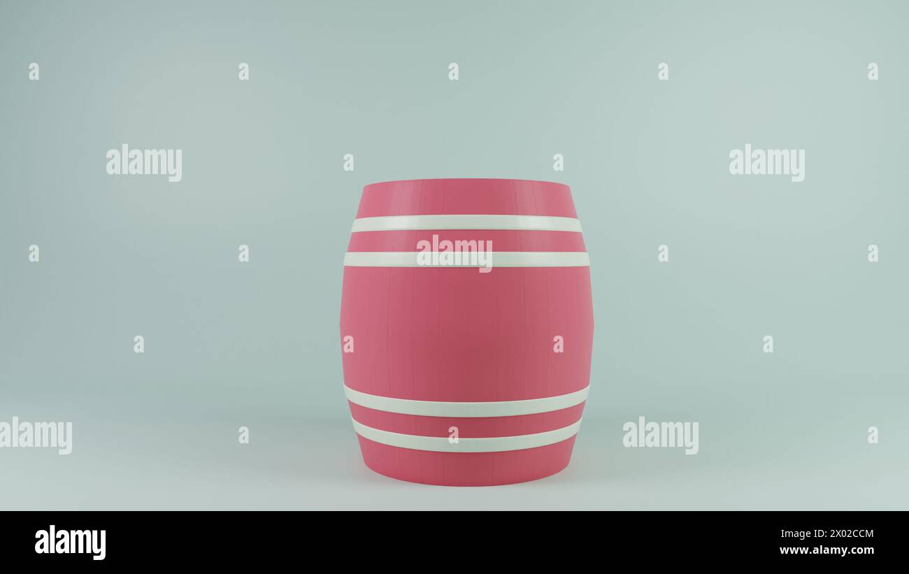Modern Minimalism: The Pink Barrel Stock Photo - Alamy