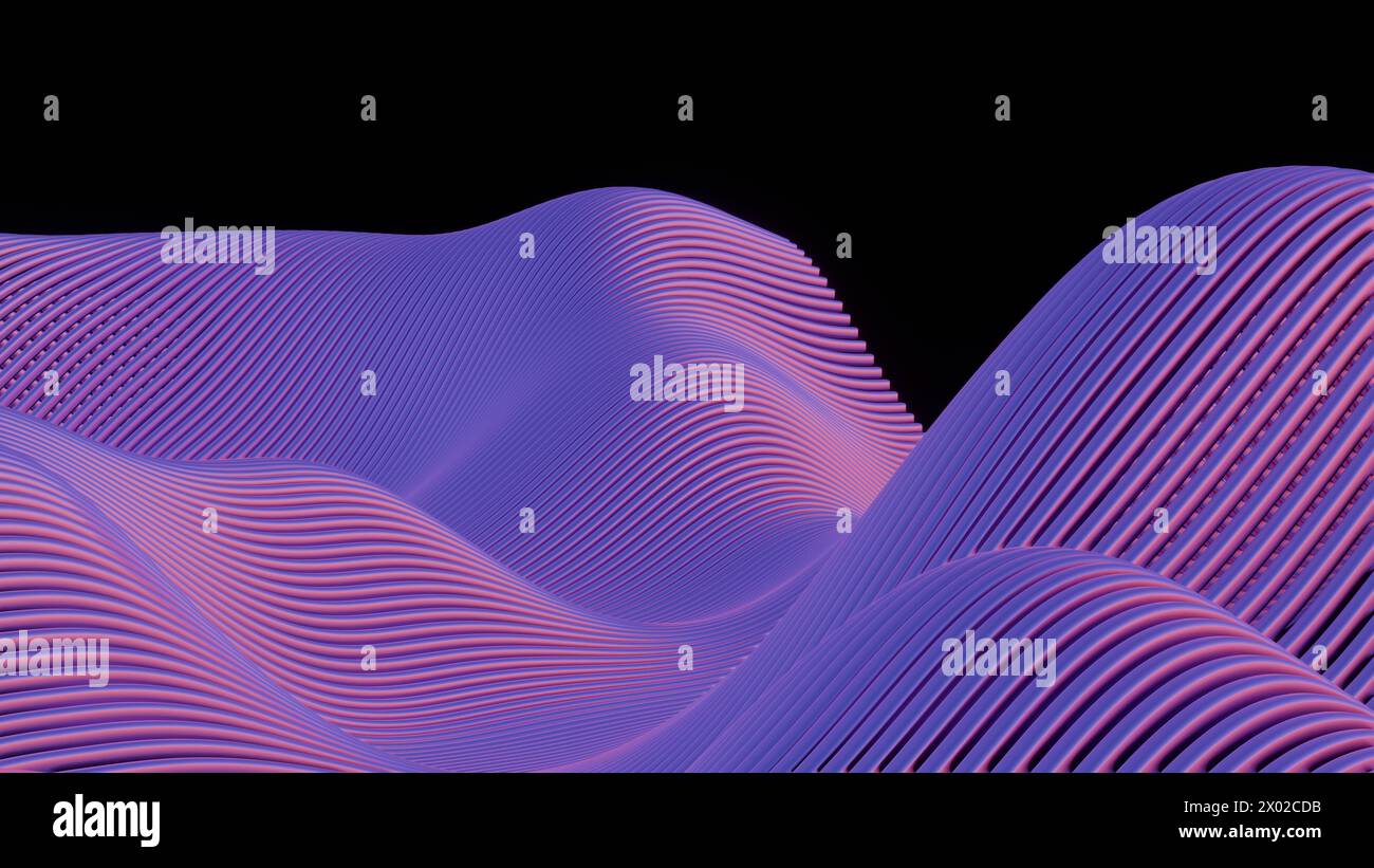 Violet Rhythms: A Symphony of Line and Light Stock Photo - Alamy