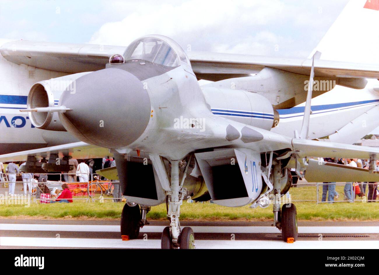 Soviet Air Forces Mikoyan MiG-29 fighter jet plane on show at the 1988 ...