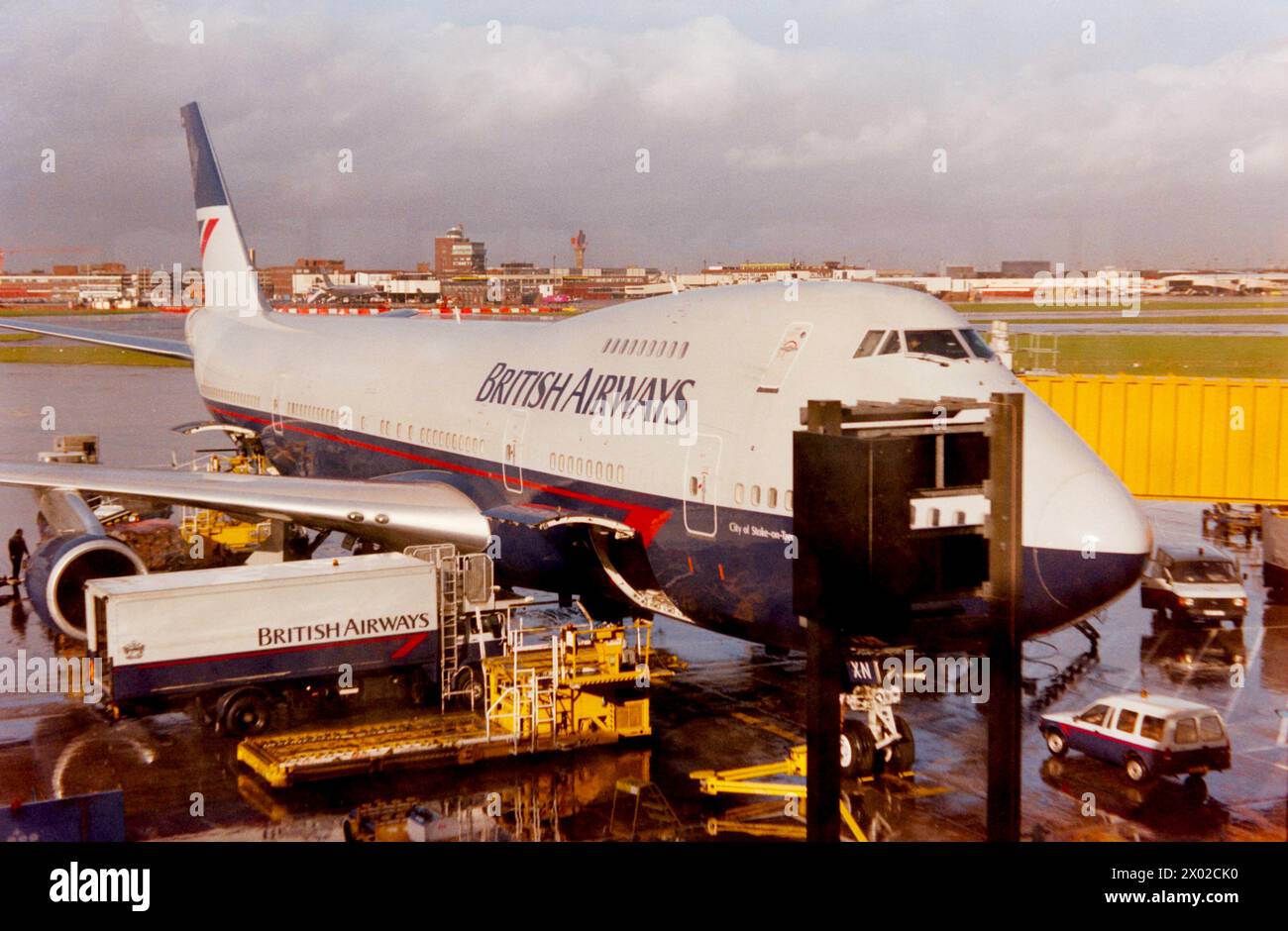 British Airways Boeing 747 Jumbo Jet plane G-BDXN named City of Stoke ...