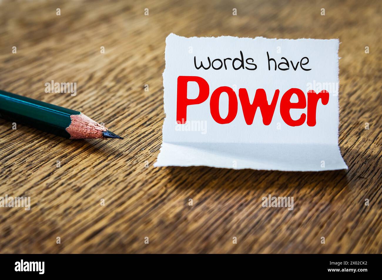 Power word phrase written hi-res stock photography and images - Alamy