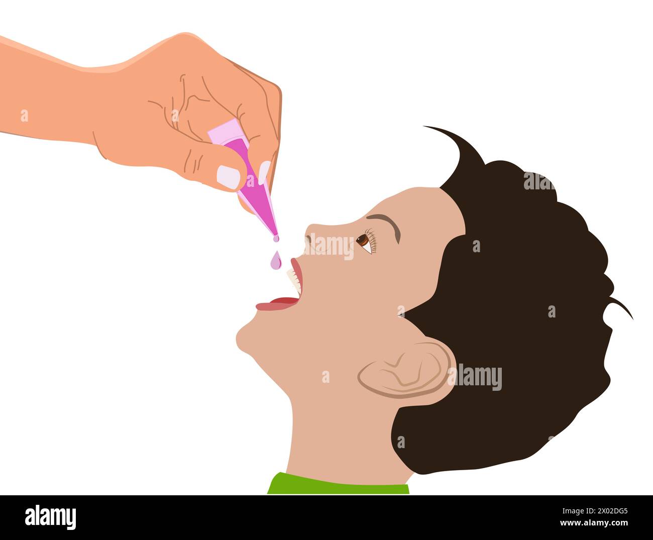 Vector Illustration of Oral Vaccination Stock Vector Image & Art - Alamy