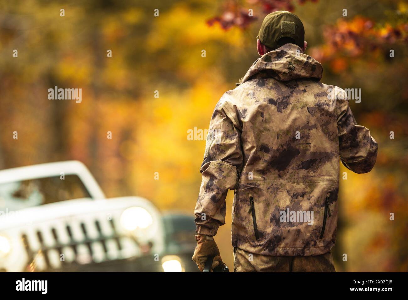 Hunter Wearing Camouflage. Fall Hunting Season Stock Photo - Alamy