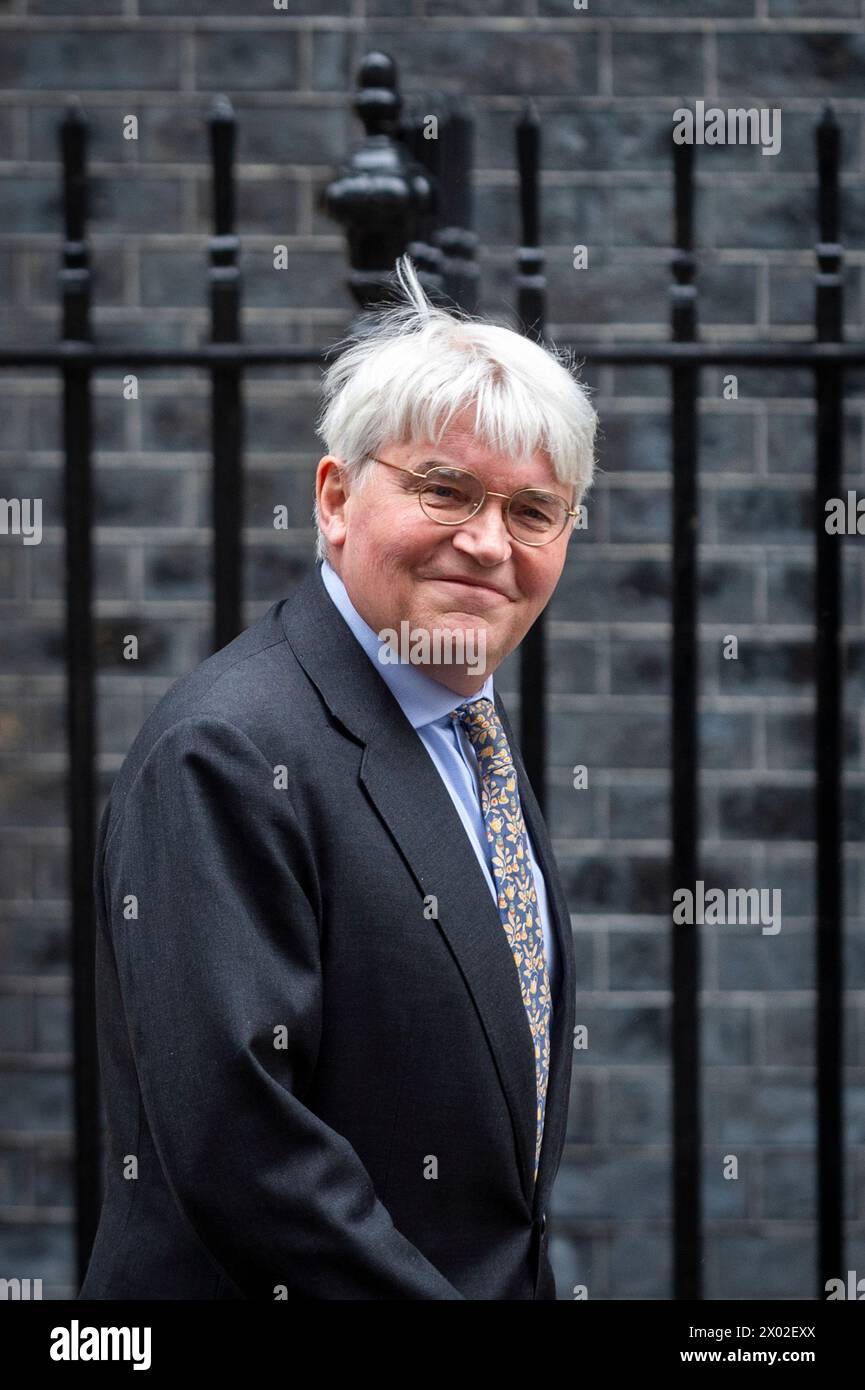 London, UK. 9 April 2024. Andrew Mitchell, Minister of State for ...