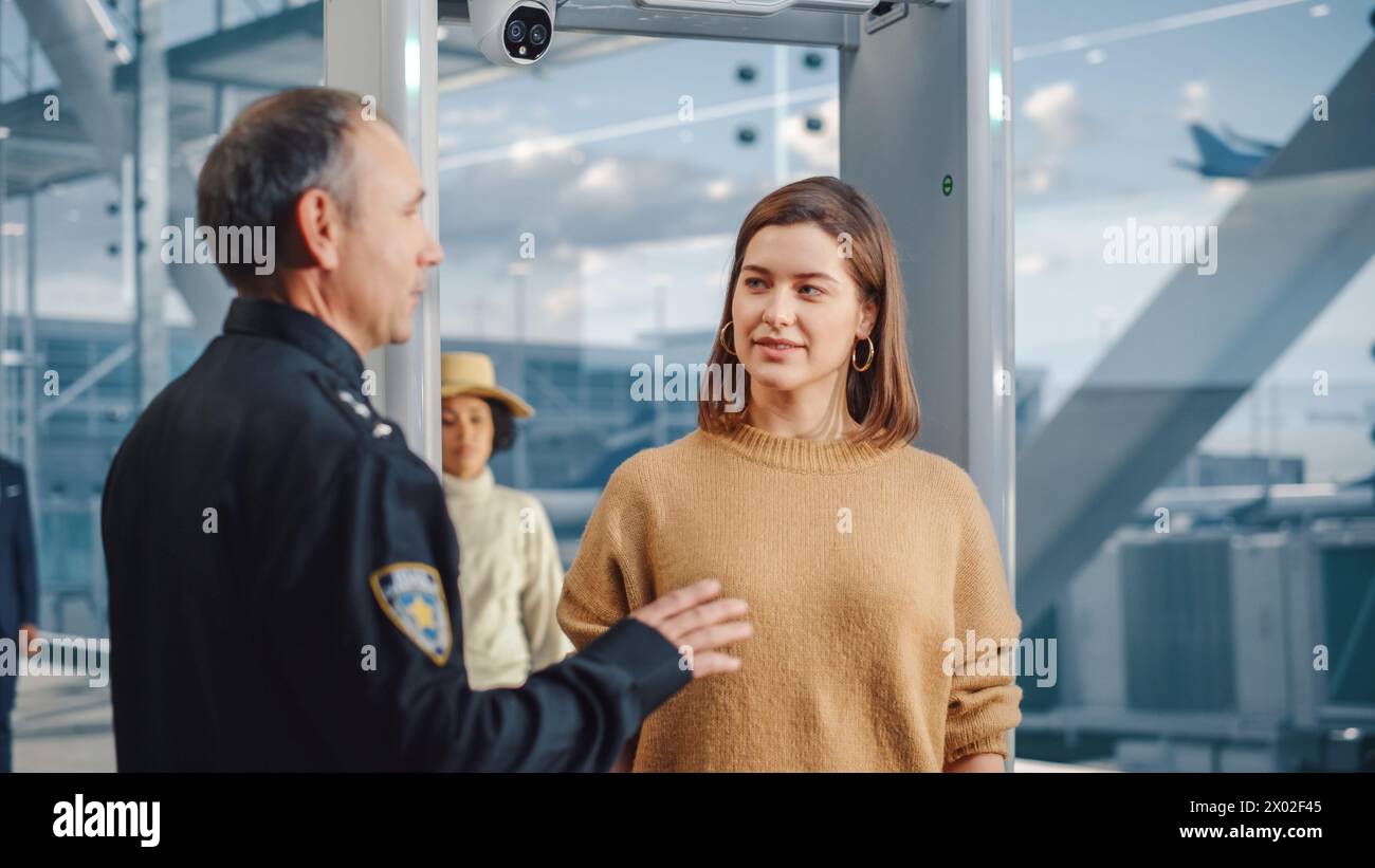 Security checkpoint queue diverse passengers hi-res stock photography ...