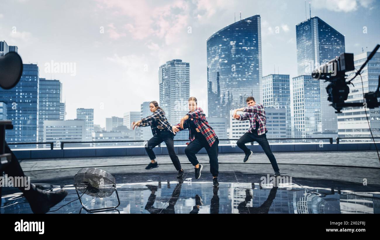 Music Clip Studio Set: Shooting Hip Hop Video Dance Scene with Three ...