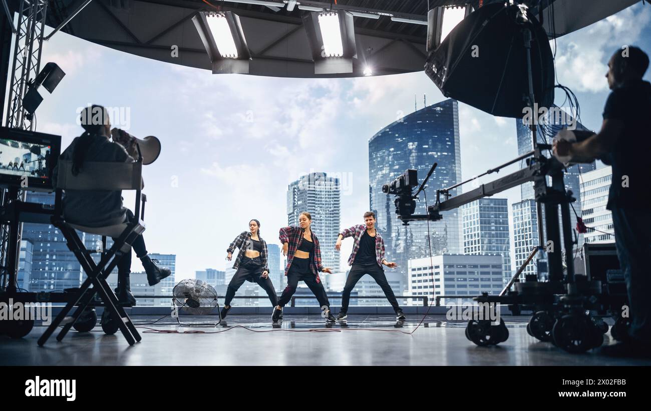 Music Clip Studio Set: Shooting Hip Hop Video Dance Scene with Three ...