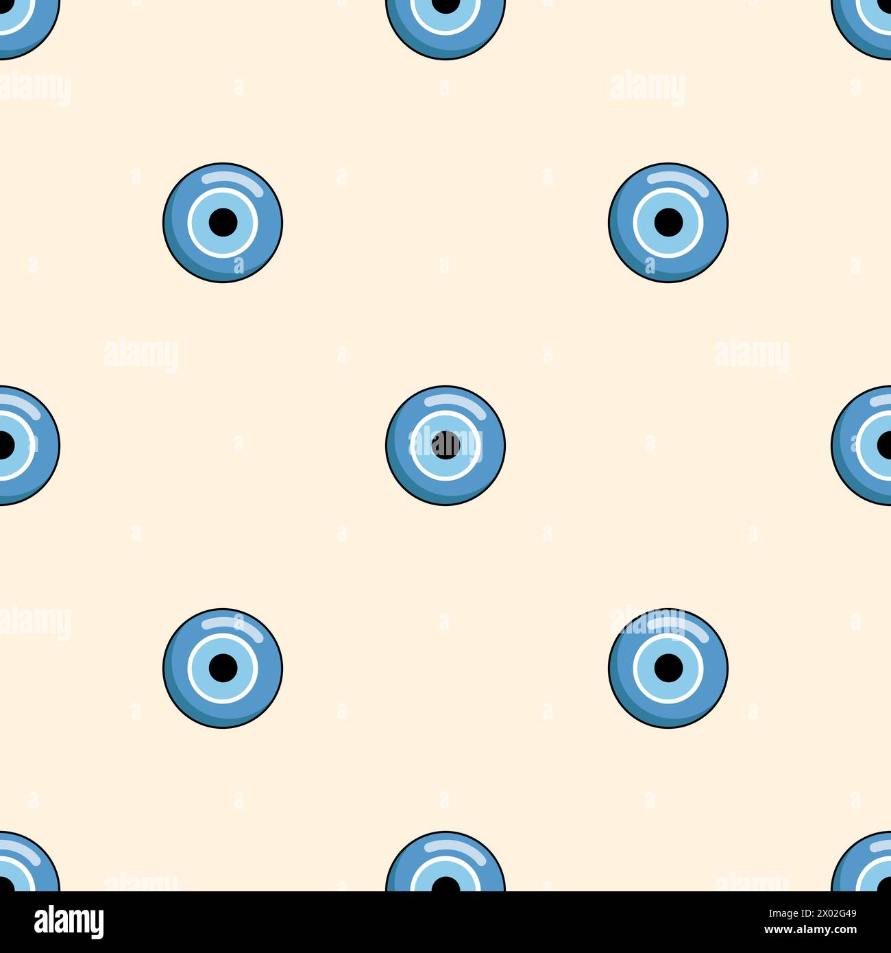 Seamless pattern with Turkish traditional evil eye amulet in the form ...