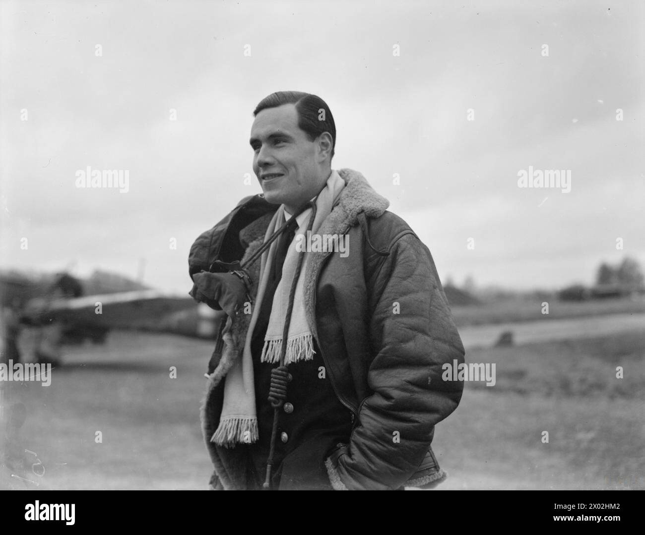 Fleet Air Arm pilot Lieutenant Callingham of the Royal Navy at ...