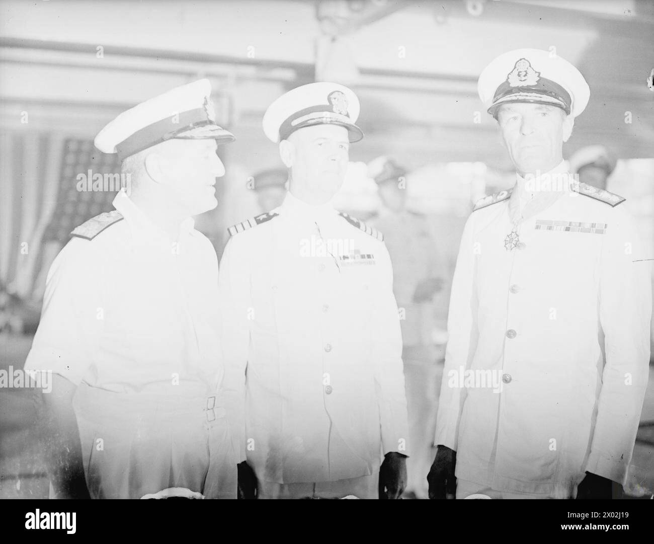 AMERICA HONOURS VICE ADMIRAL VIAN. 22 OCTOBER 1945, ON BOARD HMS ...