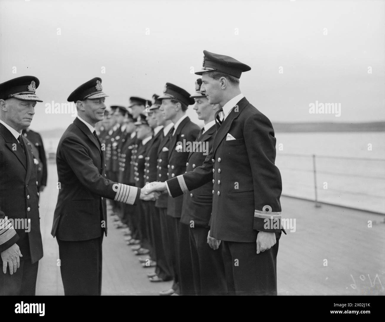 THE KING VISITS HOME FLEET. 6 JUNE 1942, ON BOARD SHIPS OF THE HOME ...