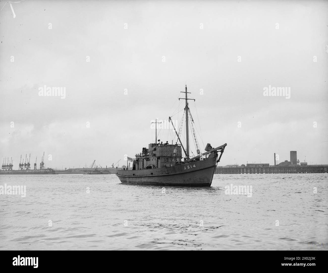Motor Minesweeper J514 is operating at Gravesend on 18 March 1942 as ...