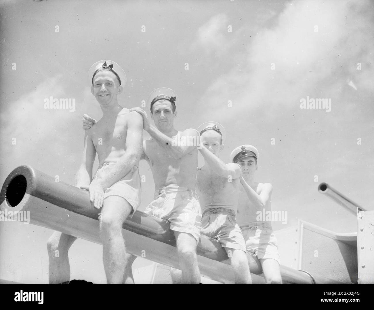 MEN OF HMS CEYLON. 30 SEPTEMBER 1945, COLOMBO, ON BOARD HMS CEYLON THE ...