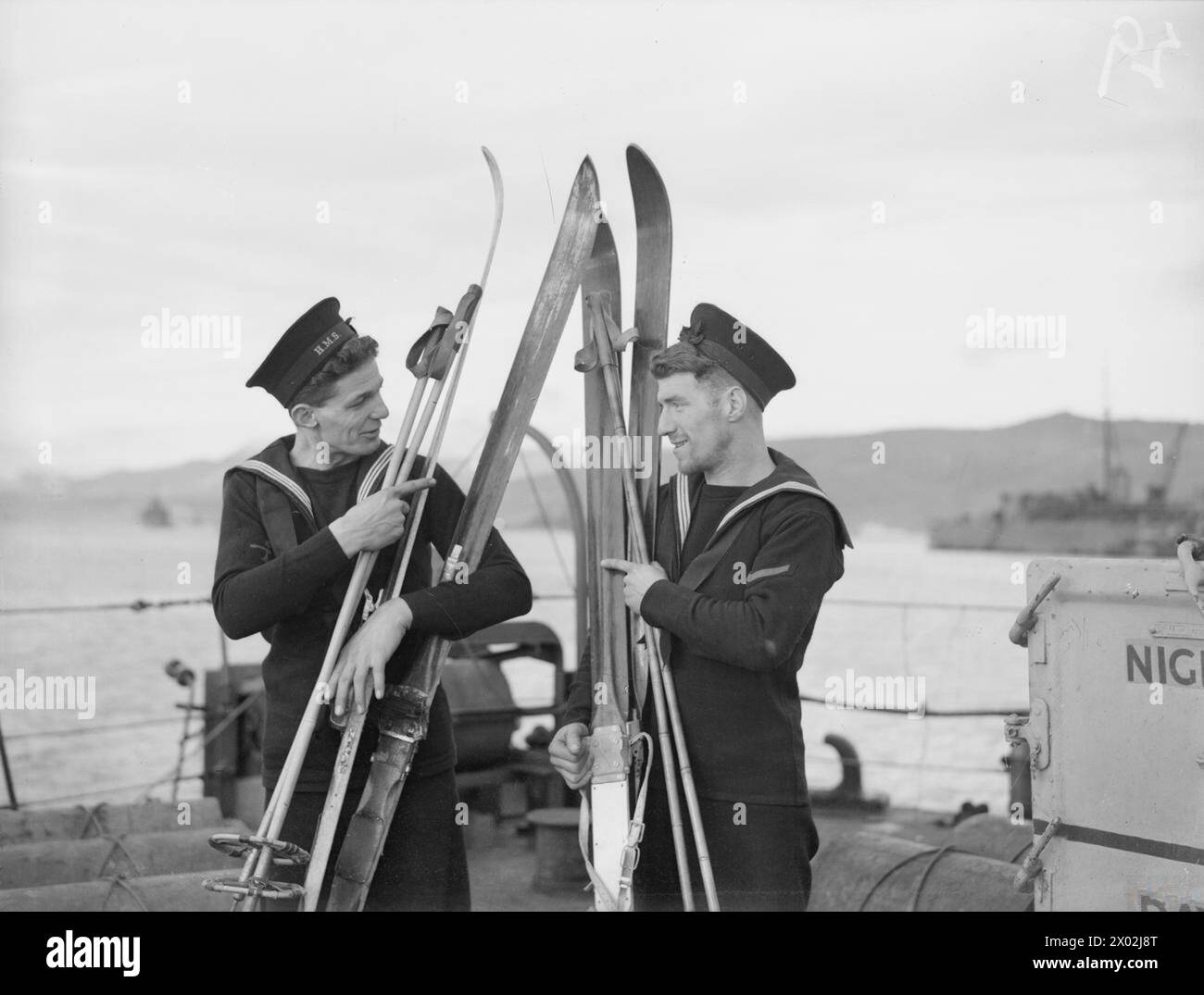On board the Tribal-class destroyer HMS Ashanti at Hvalfjord, Iceland ...