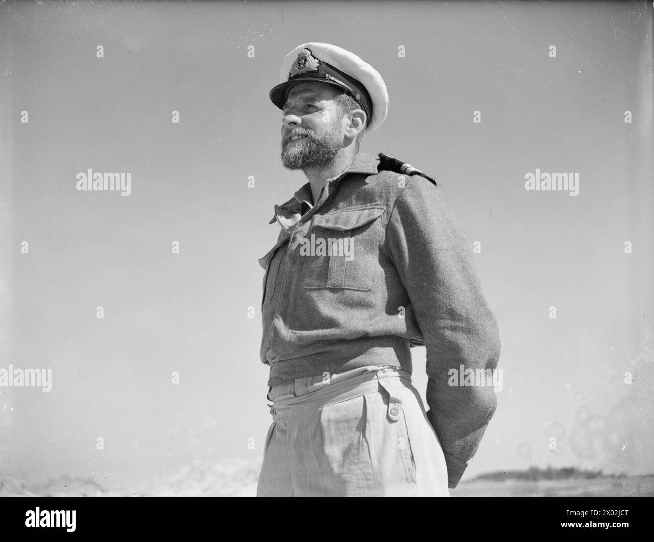 Training exercises of British naval commandos and beach parties aboard ...