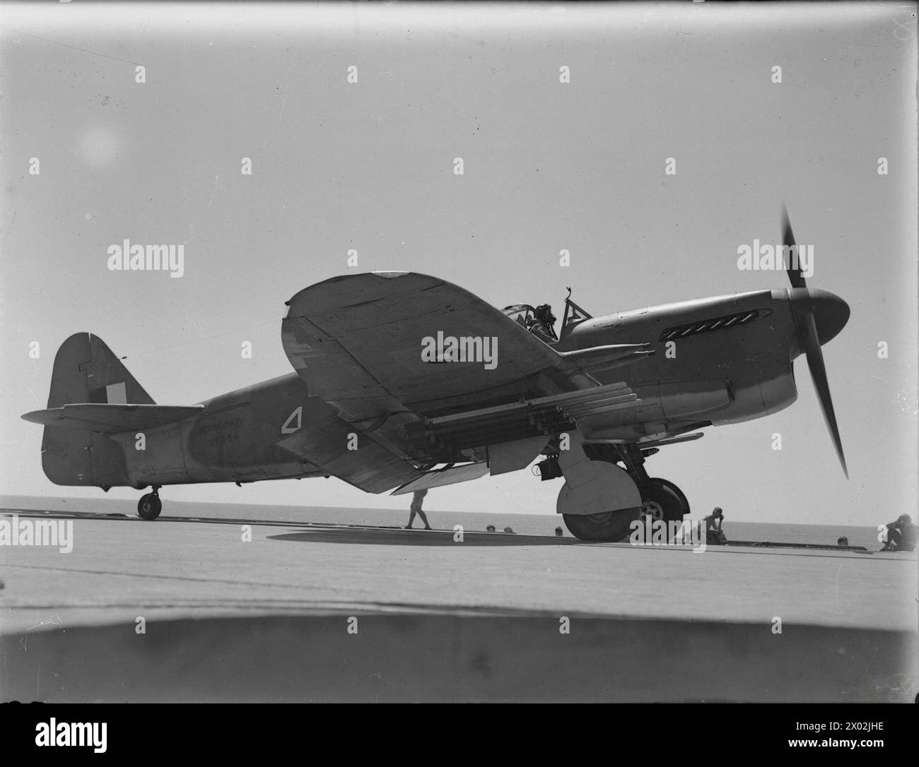THE ROYAL NAVY DURING THE SECOND WORLD WAR - A rocket-carrying Fairey ...