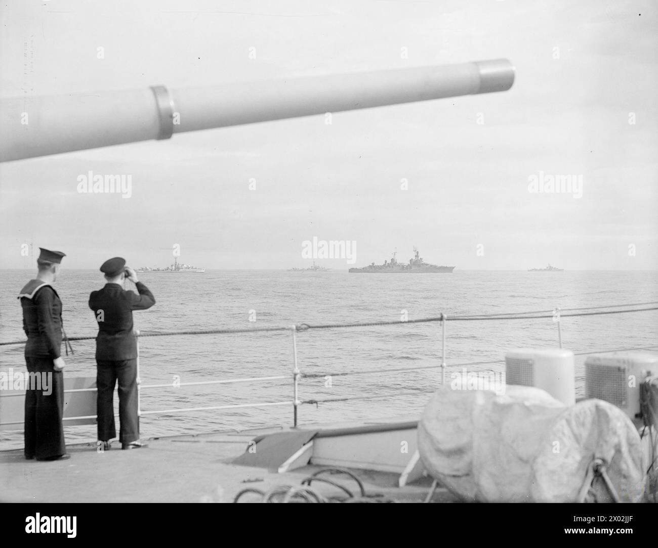 The US cruiser Augusta, carrying President Truman to the Big Three ...