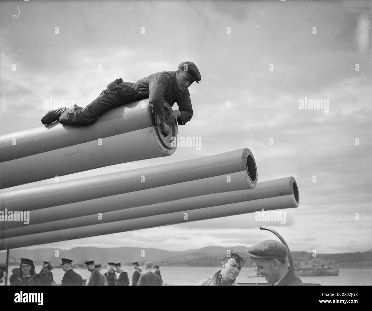 HMS HOWE, BRITAIN'S LATEST BATTLESHIP. GLASGOW, JULY 1942. - One of the ...