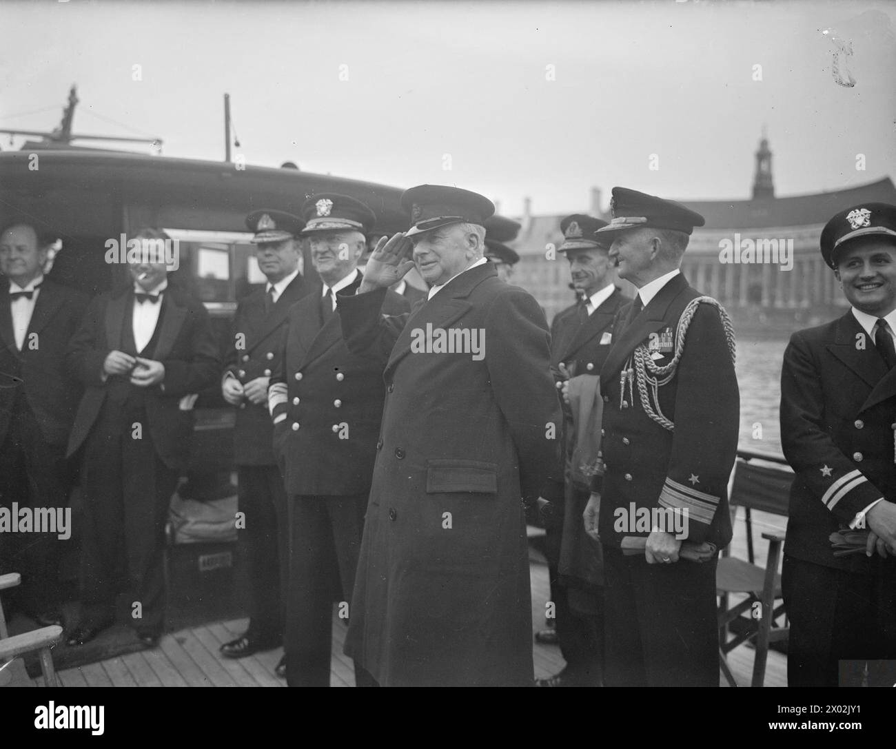 ADMIRAL'S FAREWELL DINNER TO ADMIRAL STARK AT GREENWICH. 13 AUGUST 1945 ...