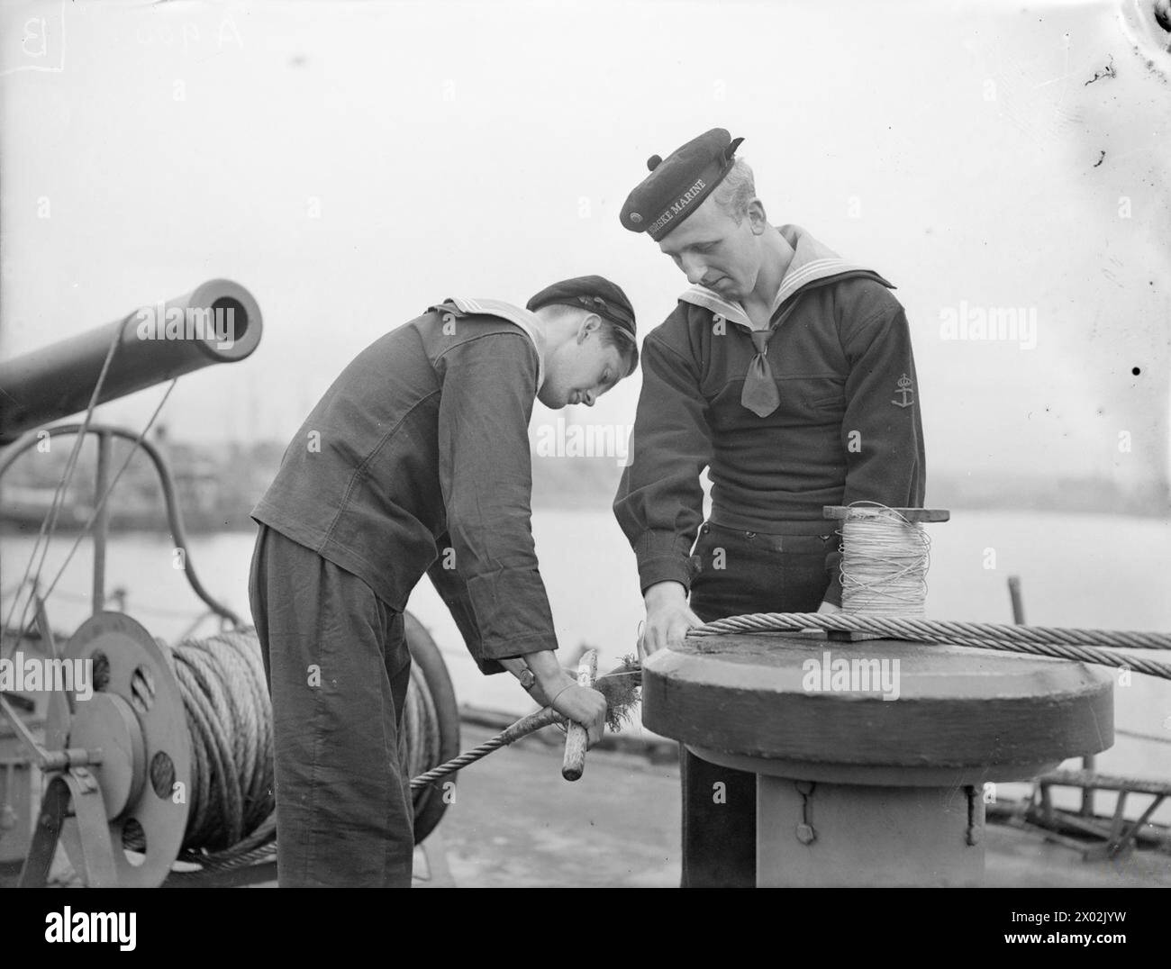 ON BOARD HNMS SLEIPNER, A NORWEGIAN DESTROYER WORKING WITH THE BRITISH ...