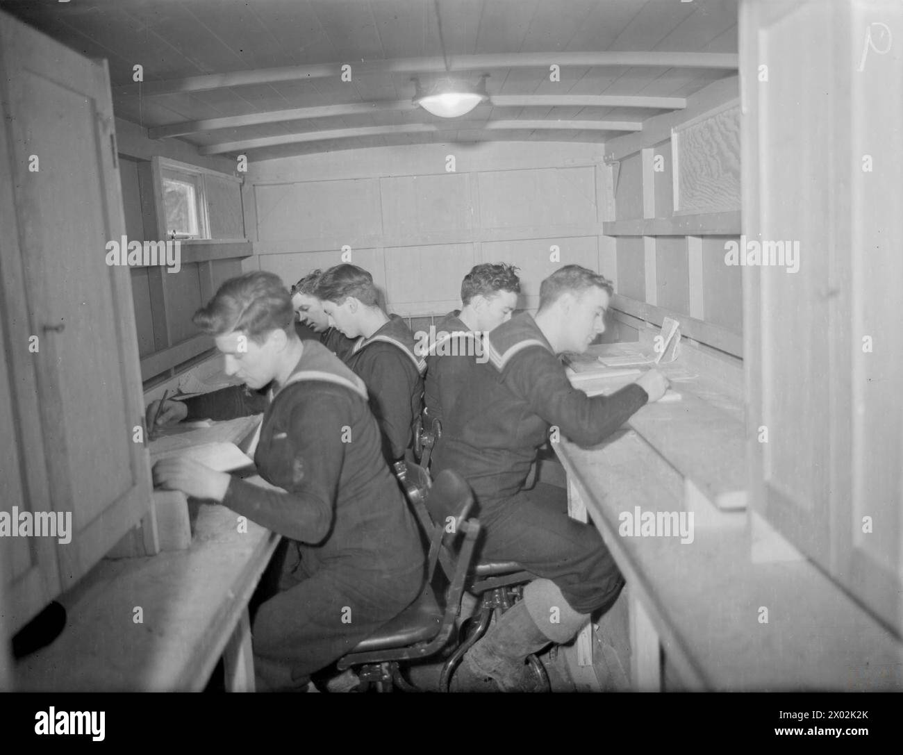 On 30 January 1944, the interior of the Special Wireless Mobile Units ...