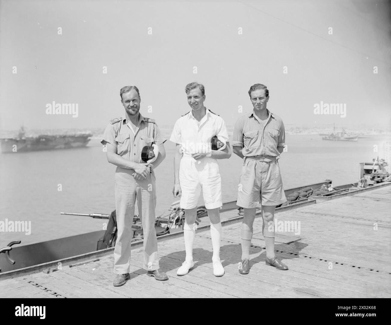 THE BOW STREET FLYERS. AUGUST 1944, ON BOARD HMS KHEDIVE. THREE EX ...